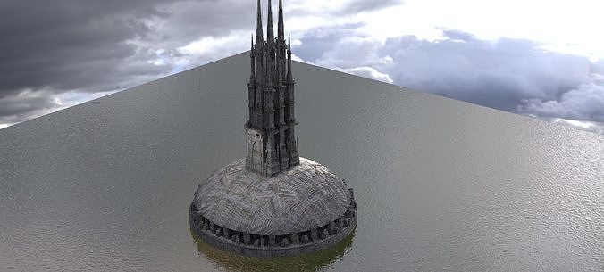 Sci-Fi Dome Surveillance tower 3D model | CGTrader