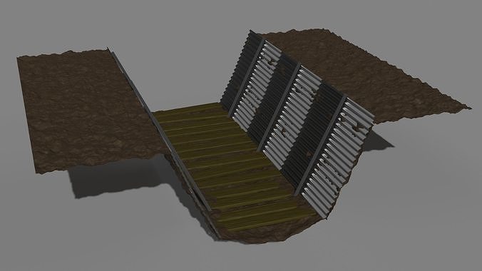 Trench section 3D model | CGTrader
