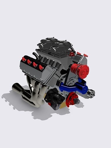 PRO STOCK HEMI COMPLETE HIGH DETAIL 3D PRINT MODEL 3D model 3D ...