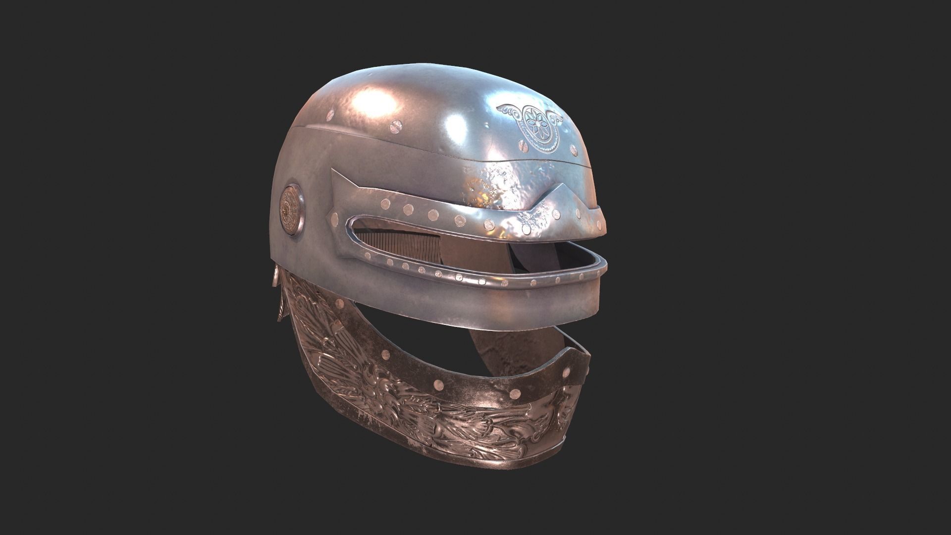 3D model medieval cop helmet VR / AR / low-poly | CGTrader