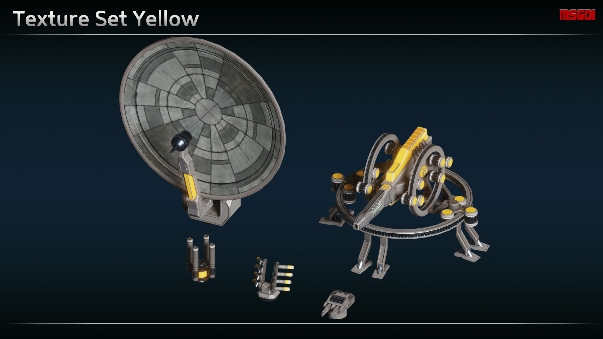 3D model Scifi Modular Turrets II VR / AR / low-poly | CGTrader