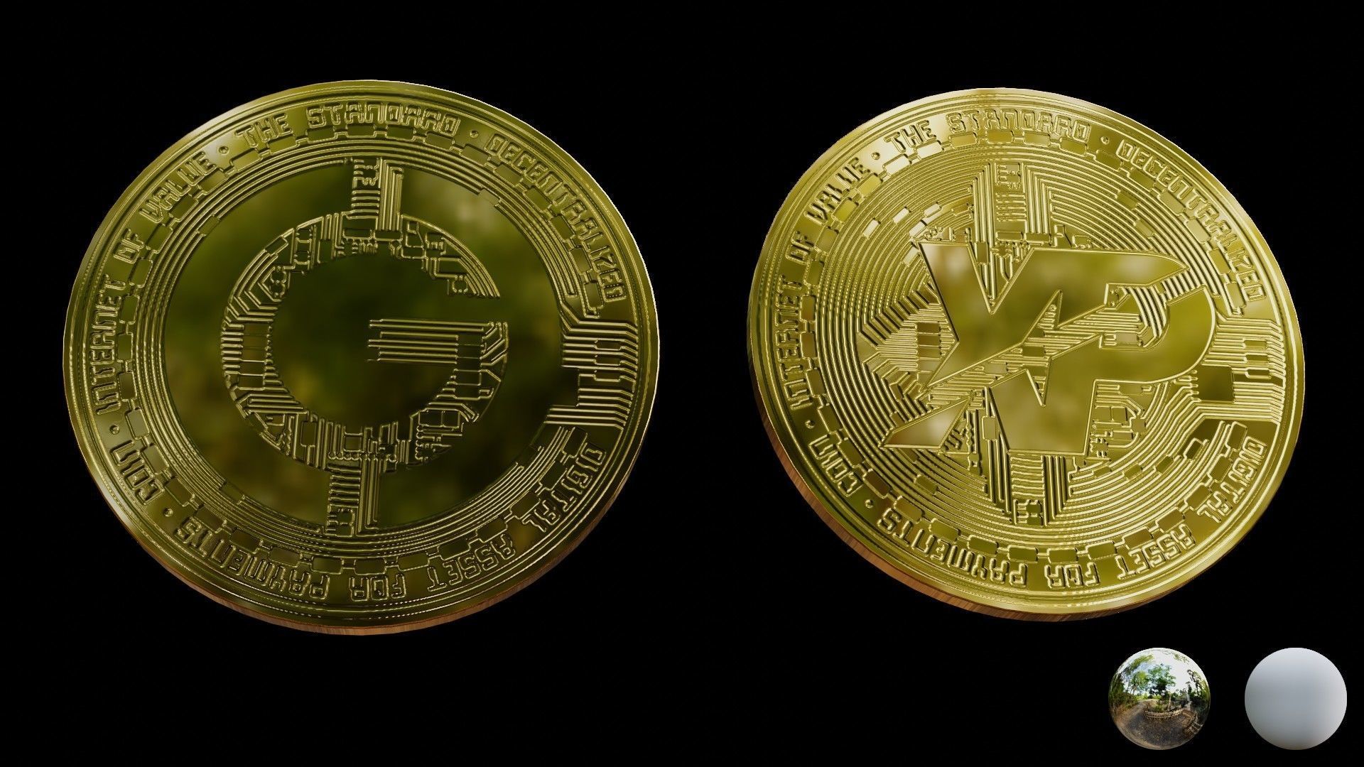 Texture Crypto Coins Pack 2 VR / AR / low-poly | CGTrader