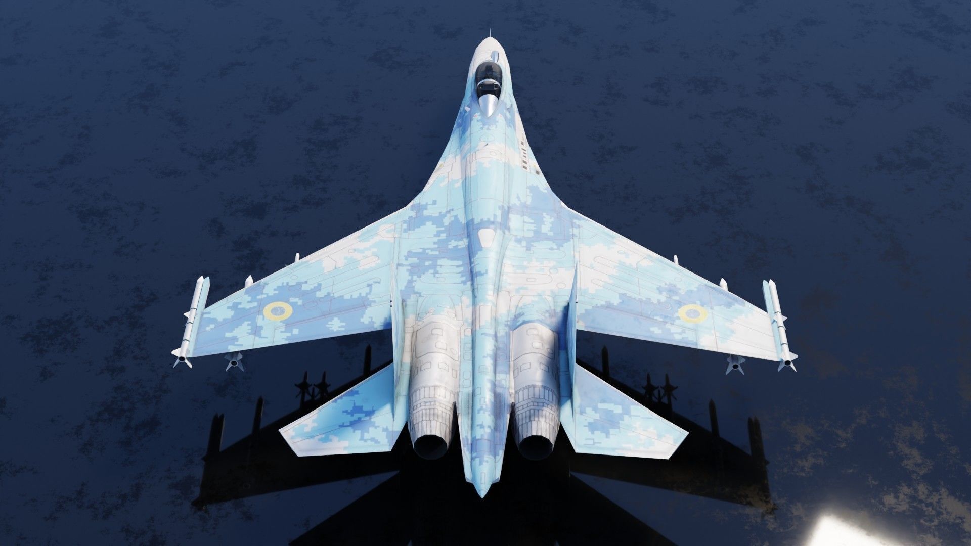 3D model Sukhoi SU-27 Flanker VR / AR / low-poly | CGTrader