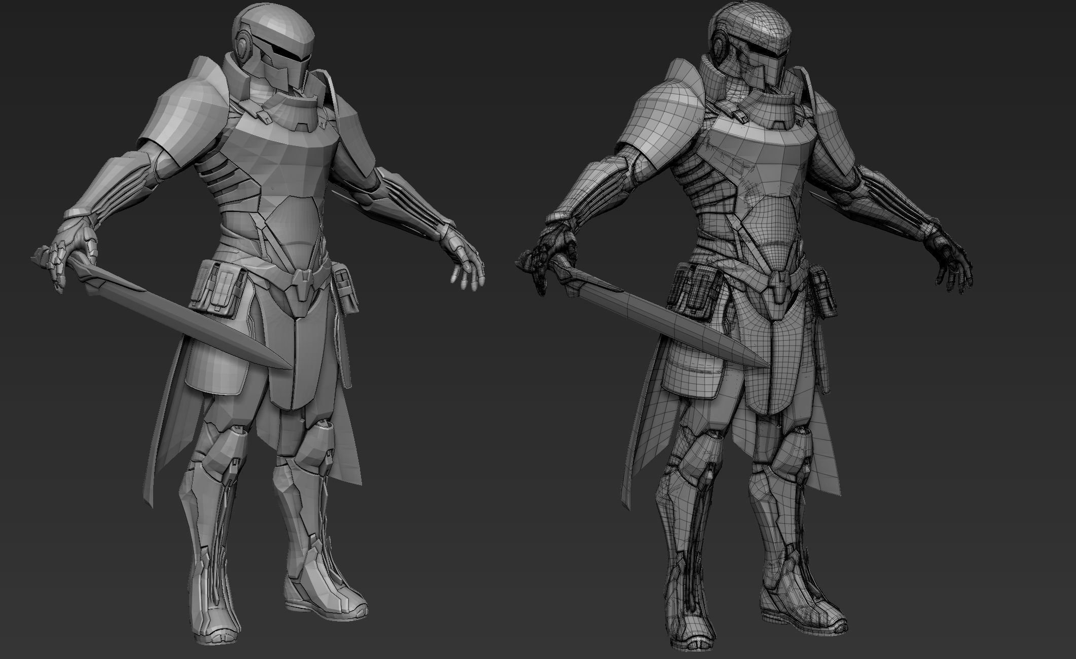 Paladin Knight Sci-Fi Style 3D model | CGTrader
