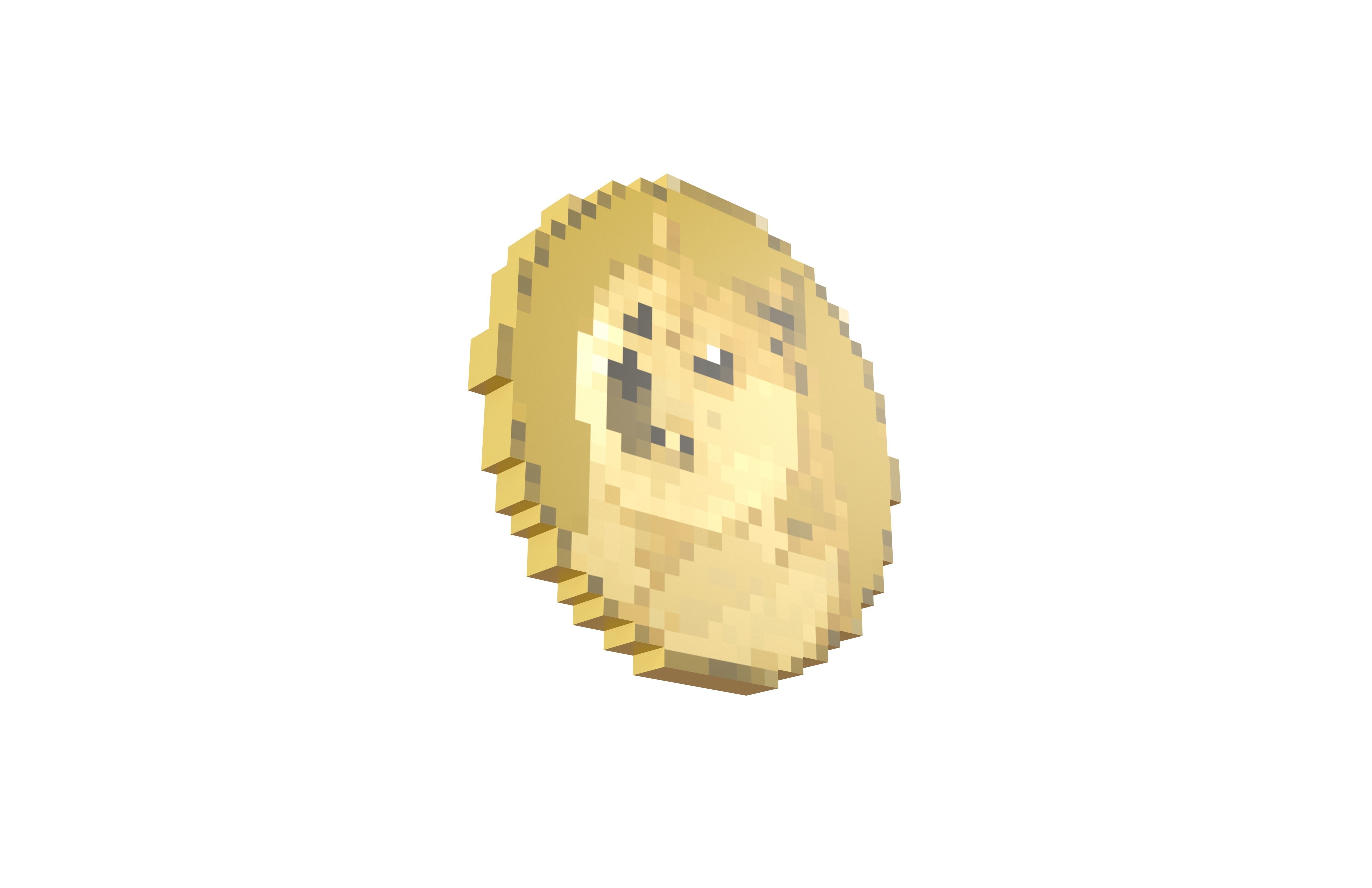 3D model Pixel Dogecoin v1 001 VR / AR / low-poly | CGTrader