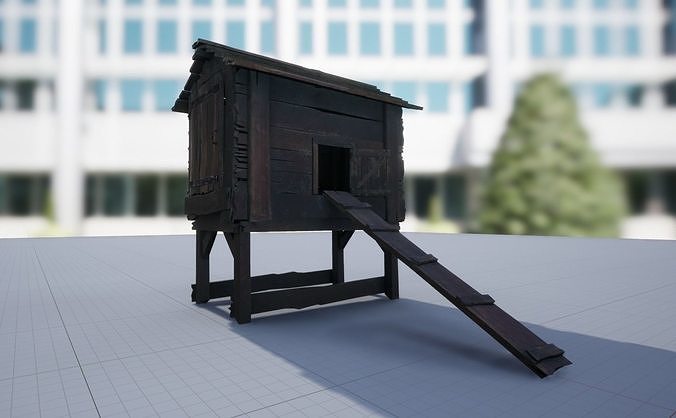 3D model Old Chicken Barn - PBR VR / AR / low-poly | CGTrader