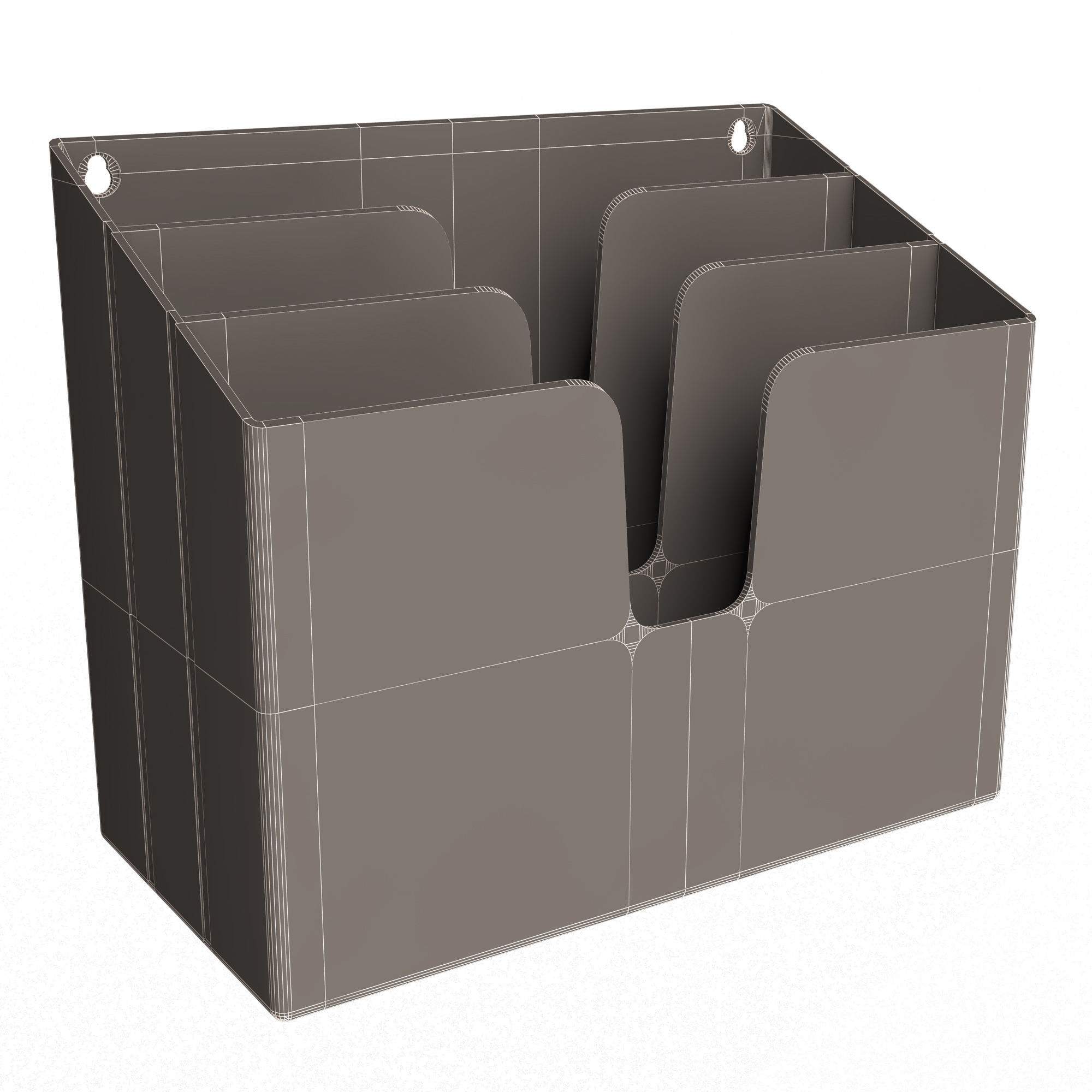 3D model Horizontal Folder Organizer Black 02 VR / AR / low-poly | CGTrader