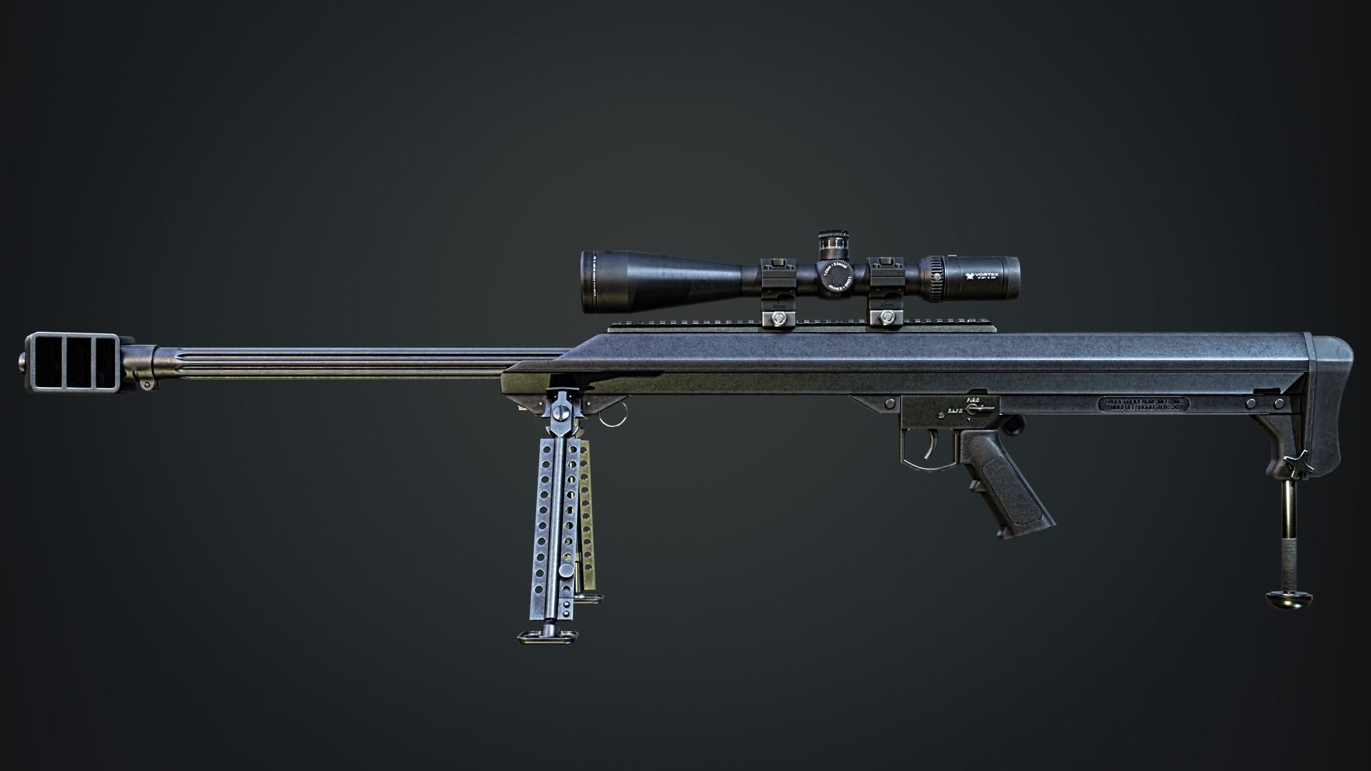 3D model Barrett M99 with Vortex Viper Scope VR / AR / low-poly | CGTrader