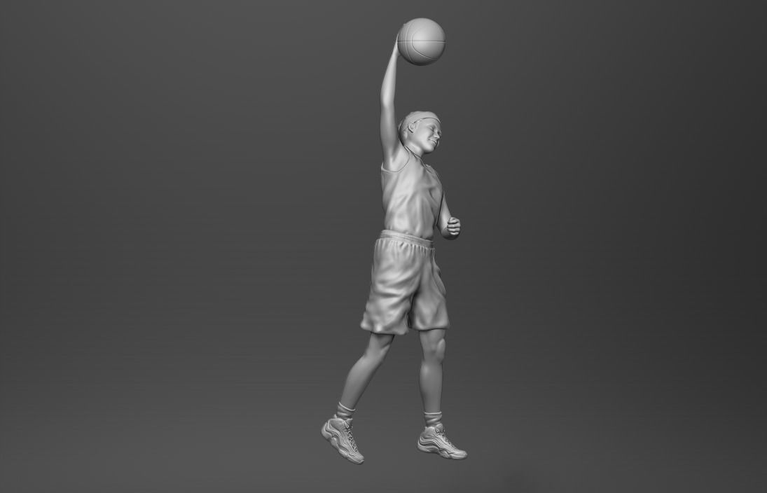 Female basketball girl statue 3D model 3D printable | CGTrader