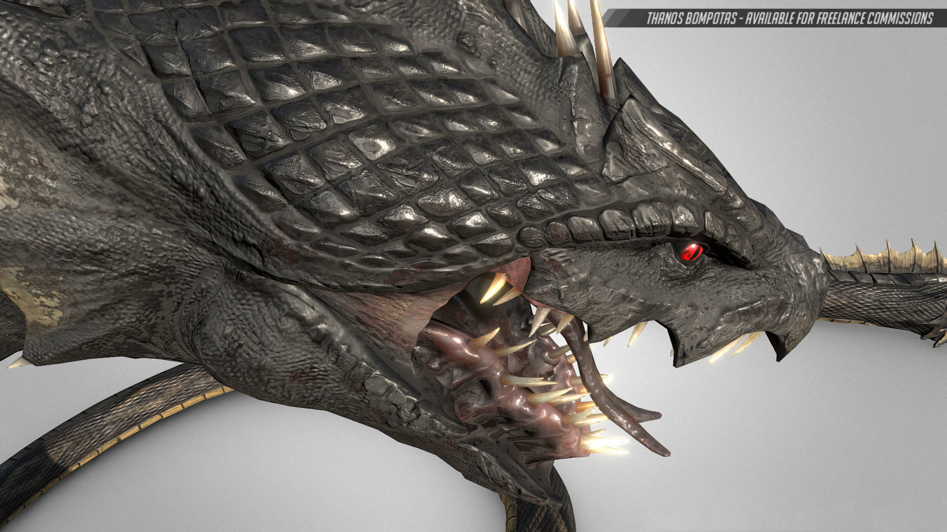 3D model Snake dragon VR / AR / low-poly | CGTrader