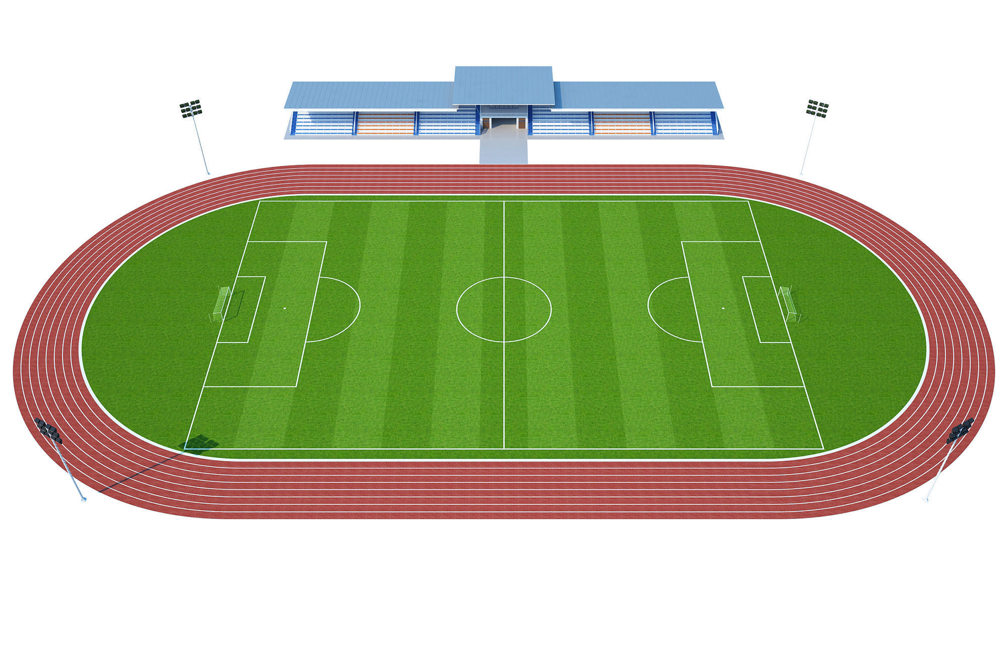 Football Stadium court 3D model | CGTrader