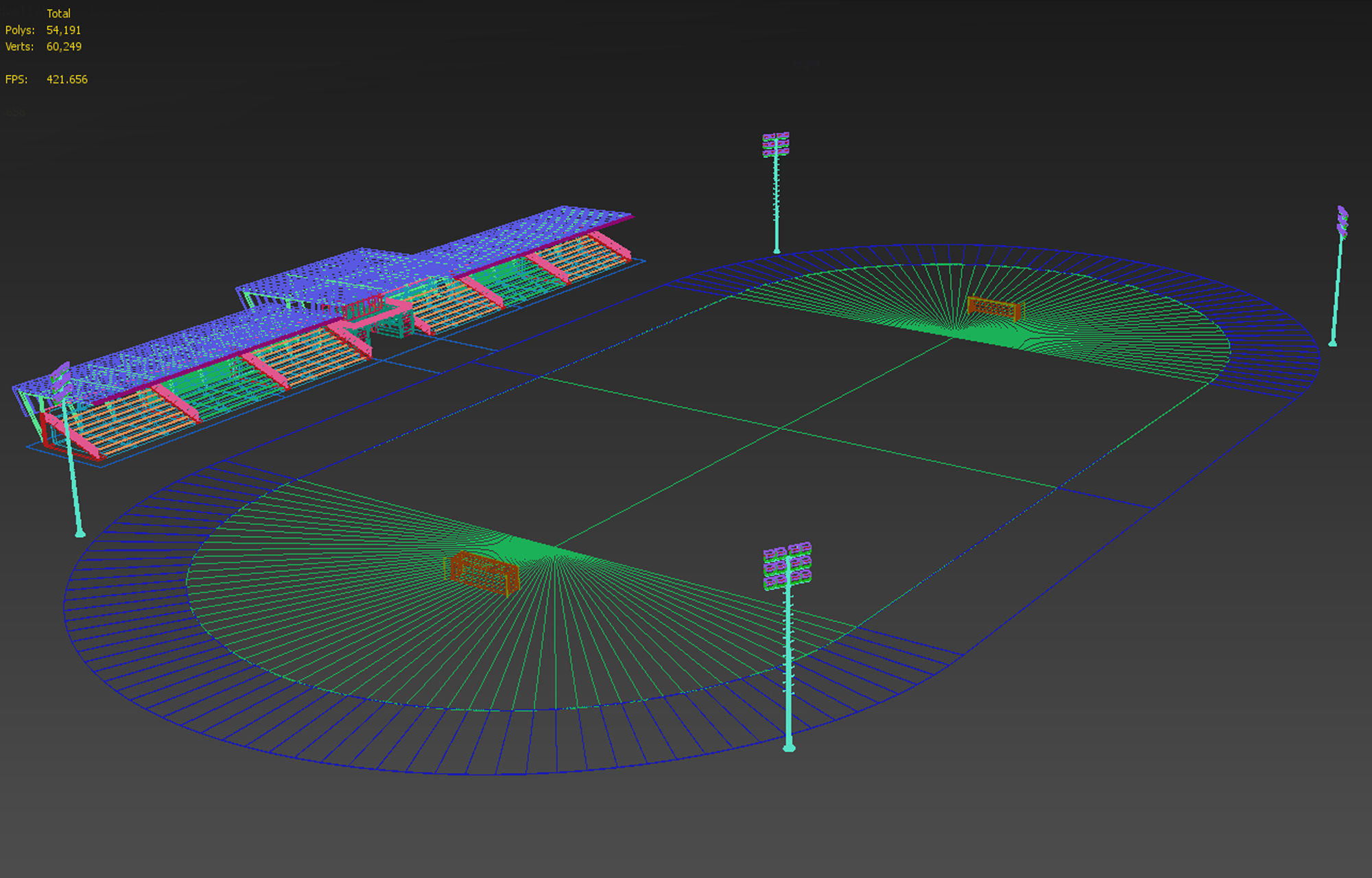 Football Stadium court 3D model | CGTrader