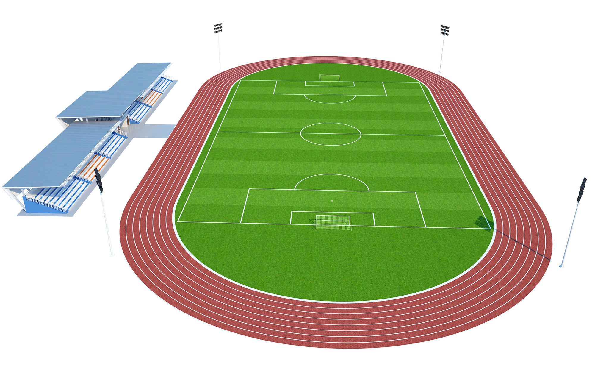Football Stadium court 3D model | CGTrader