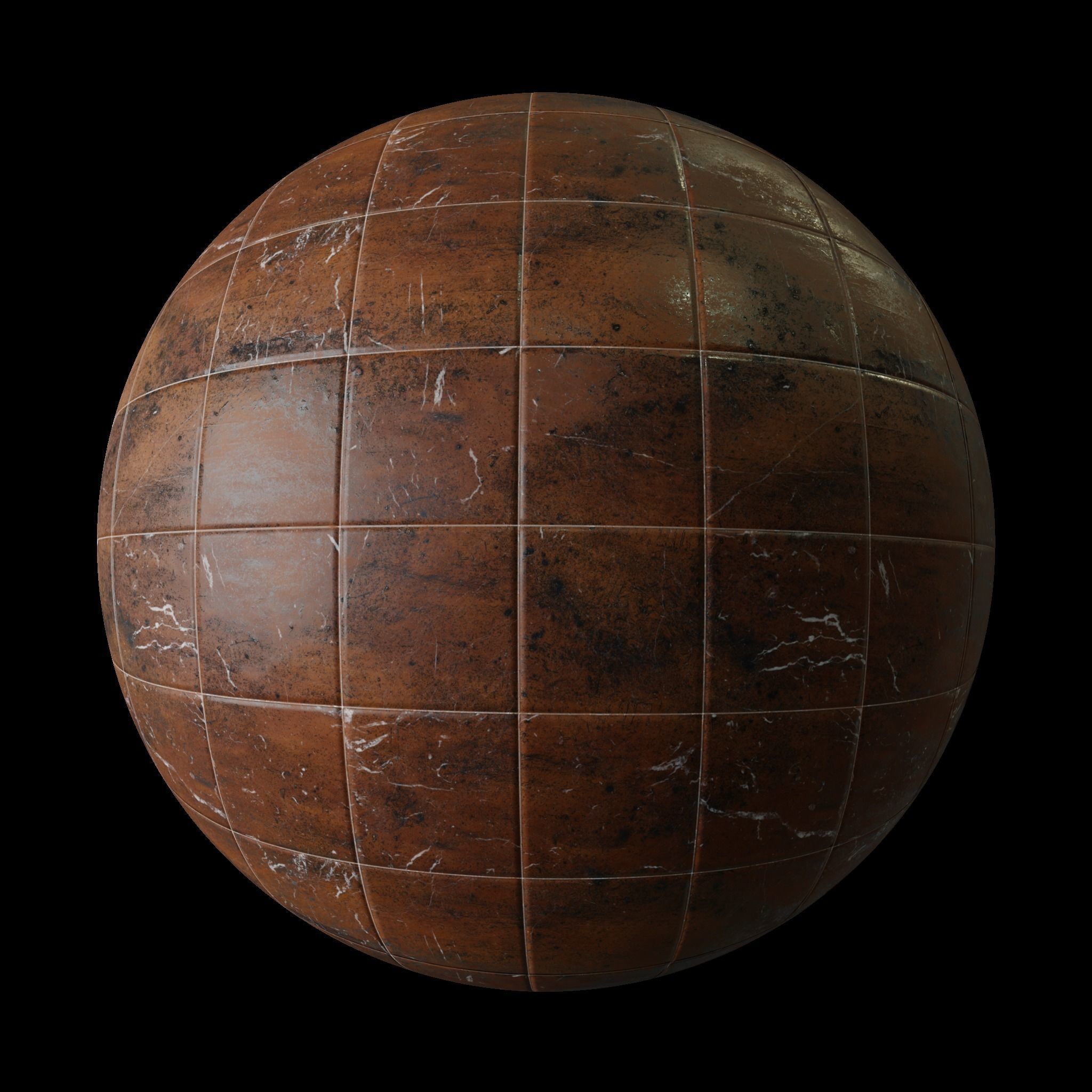 Pbr material of red old tiles Texture | CGTrader