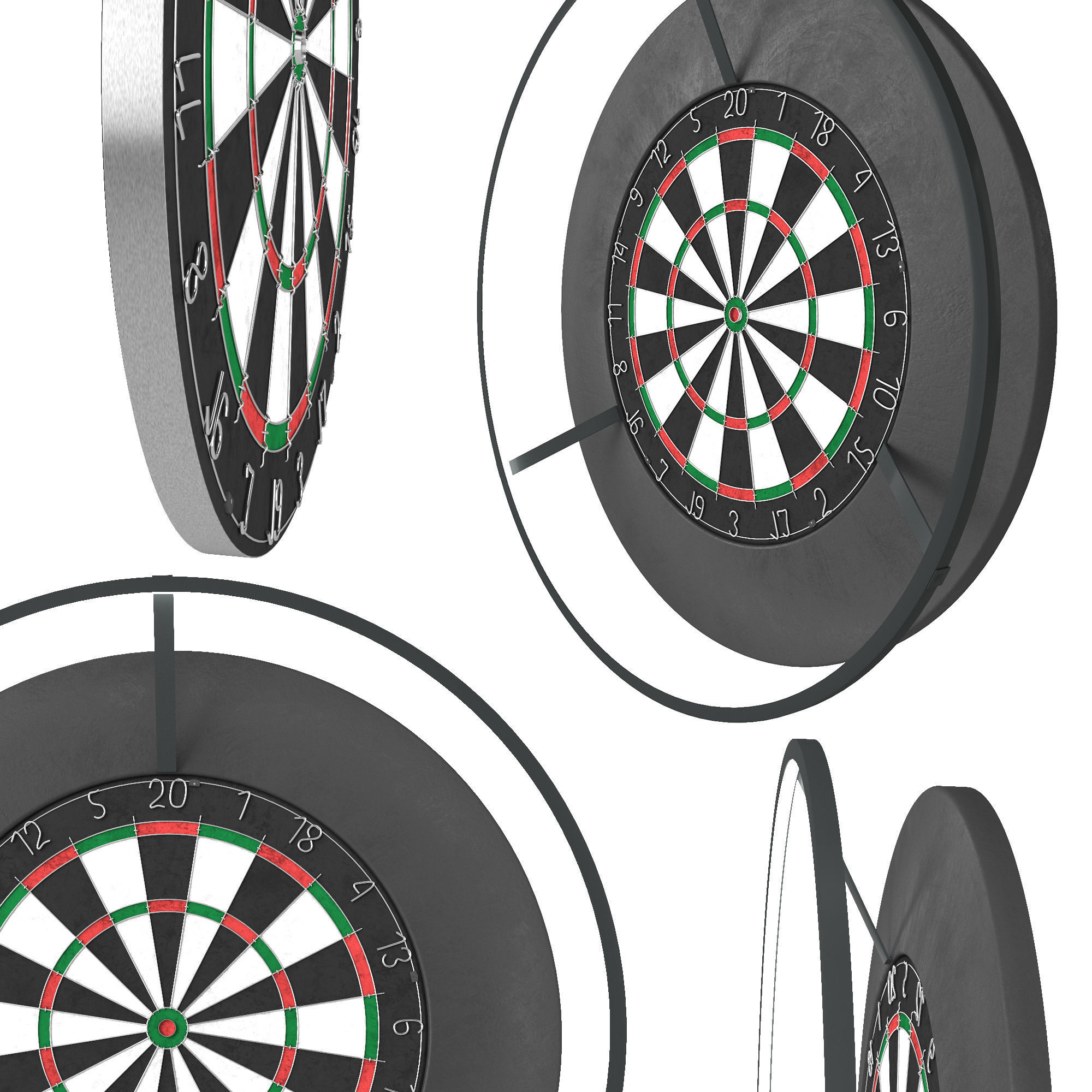 Darts target game 3D model | CGTrader