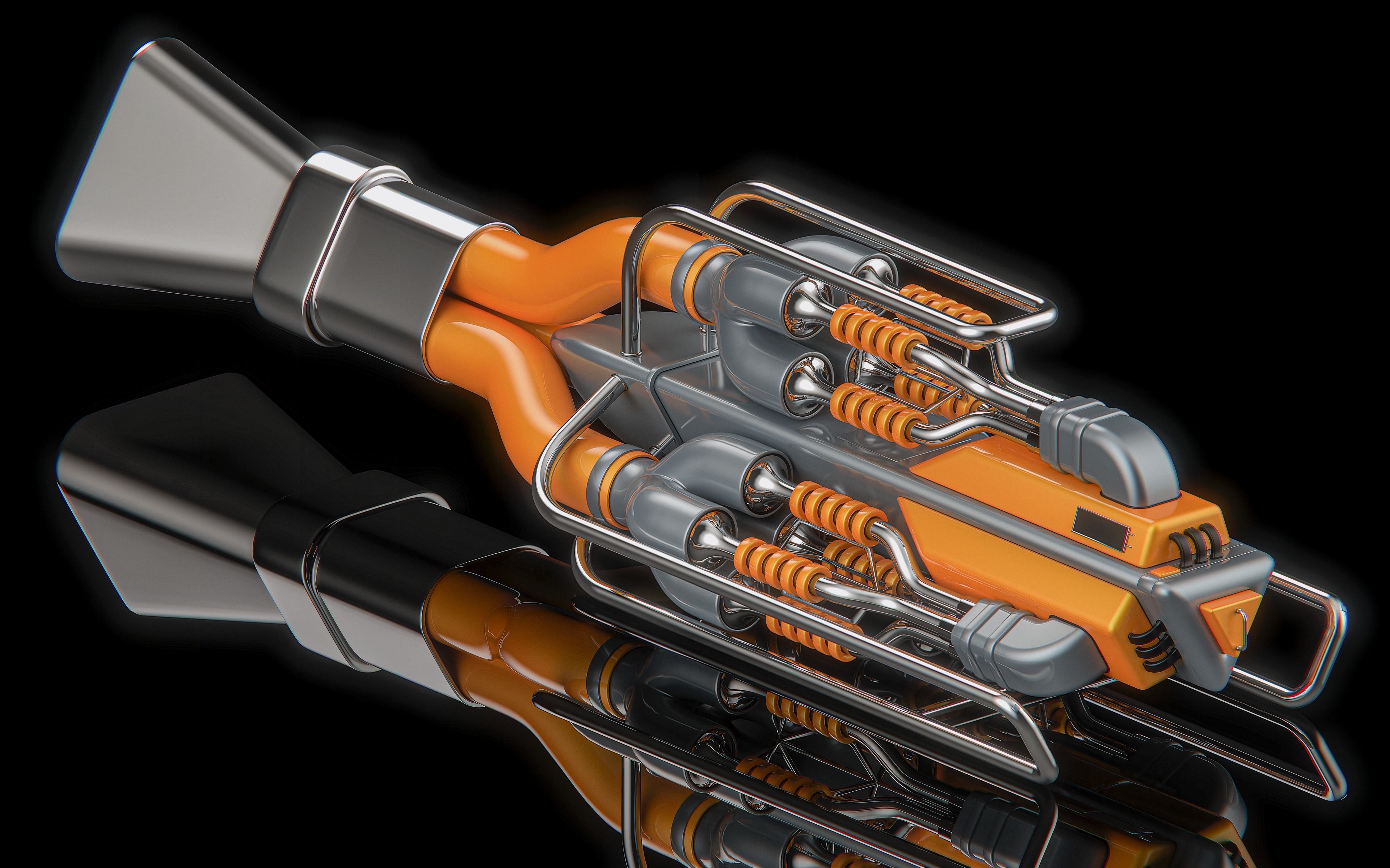 Plasma Accelerator PA4200 Gun and Engine 3D model | CGTrader