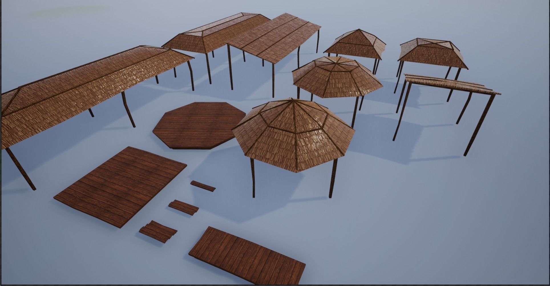 3D model Lowpoly Stylized Wooden Huts-Shacks-Sheds VR / AR / low-poly ...