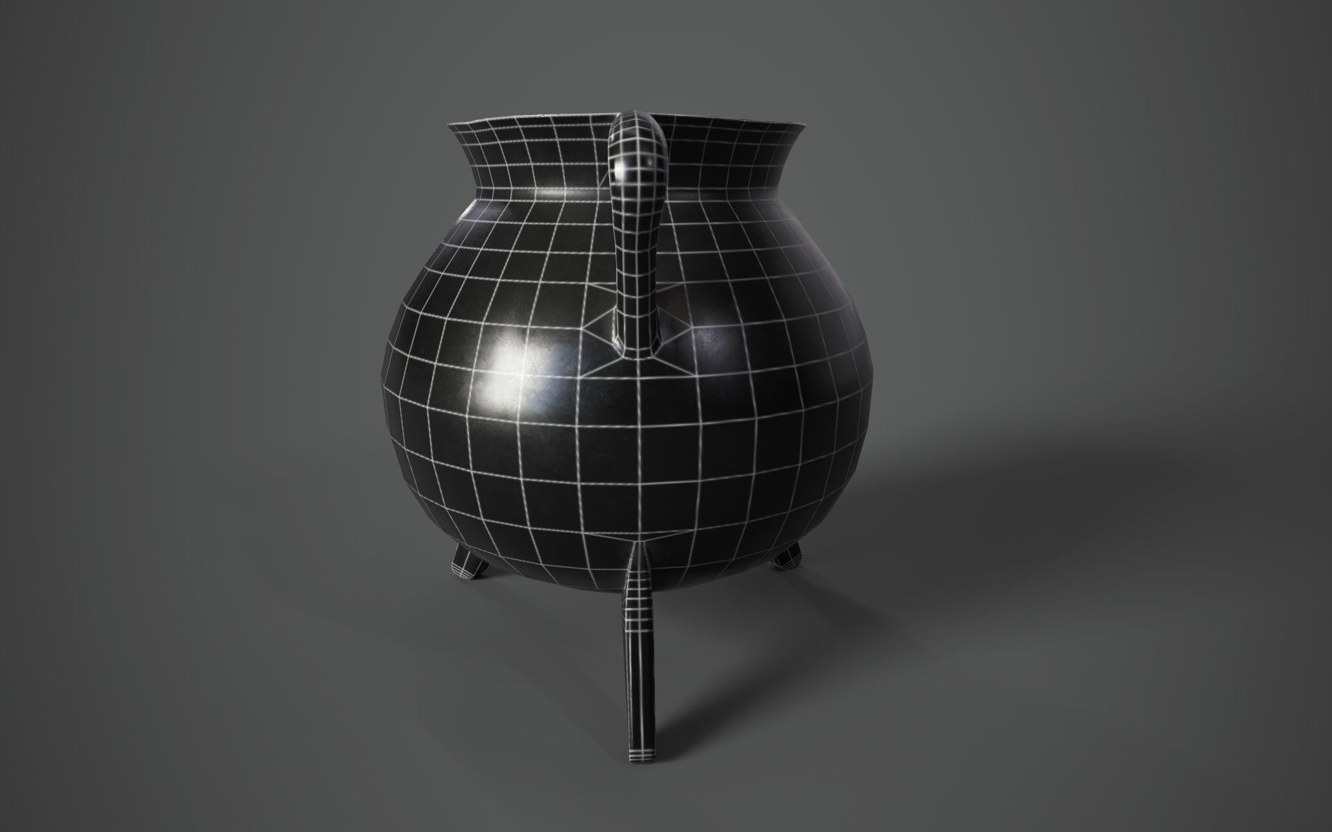 3D model Medieval Cauldron - Standing VR / AR / low-poly | CGTrader