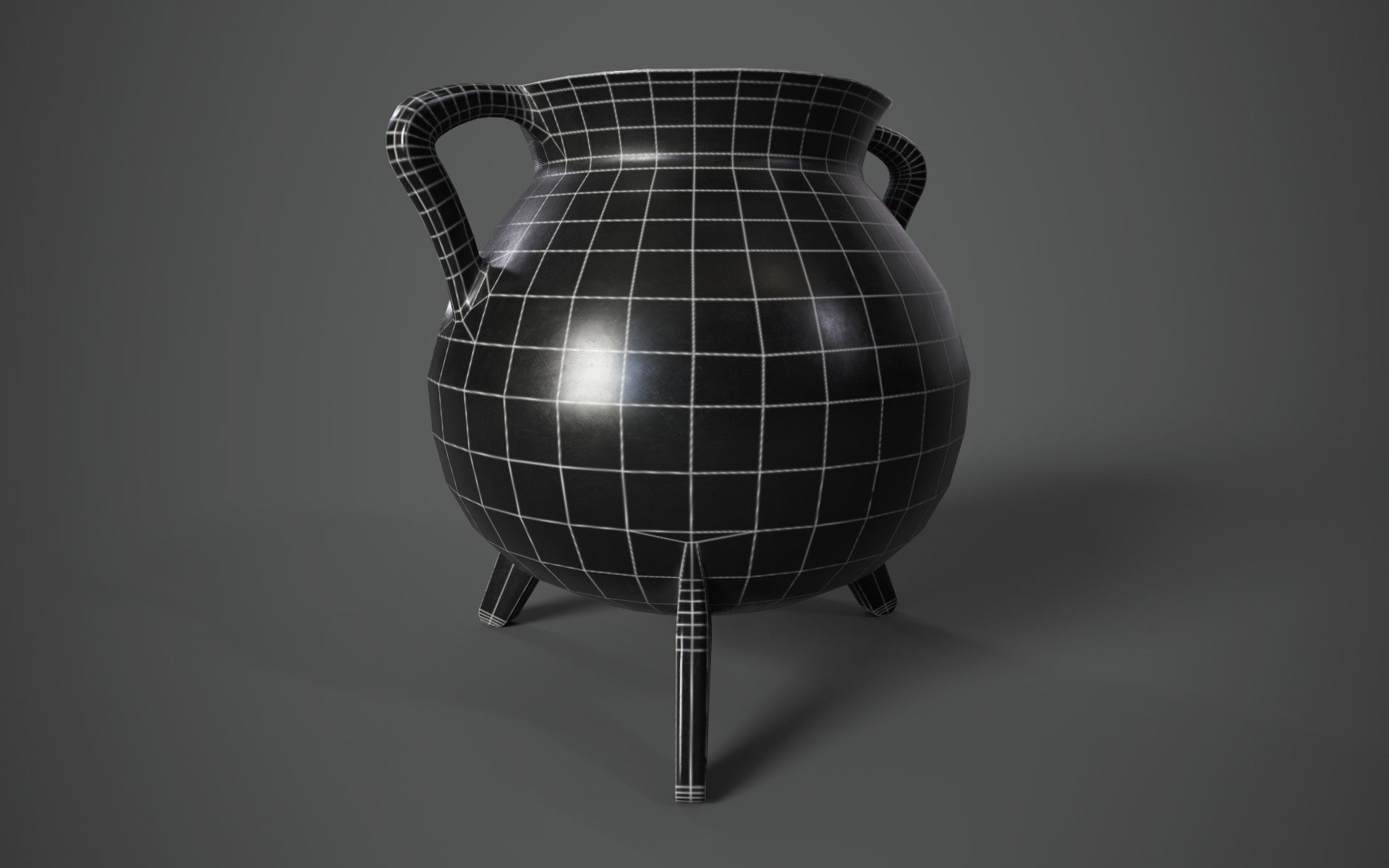3D model Medieval Cauldron - Standing VR / AR / low-poly | CGTrader