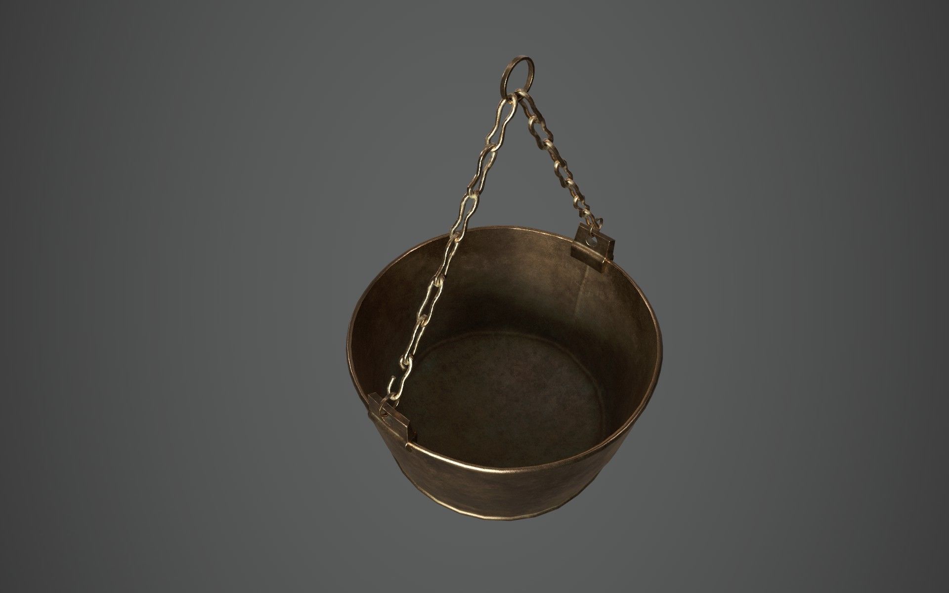 3D model Medieval Cauldron - Hanging VR / AR / low-poly | CGTrader