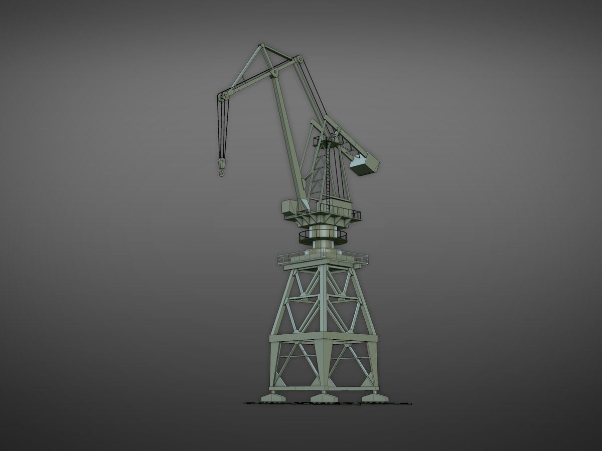 3D model Dock crane VR / AR / low-poly | CGTrader