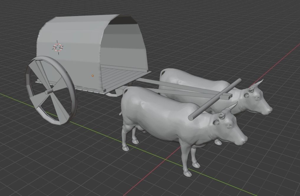Bullock-cart free 3D model | CGTrader