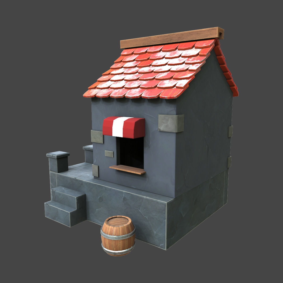 3D model House stylized village 3d model VR / AR / low-poly | CGTrader