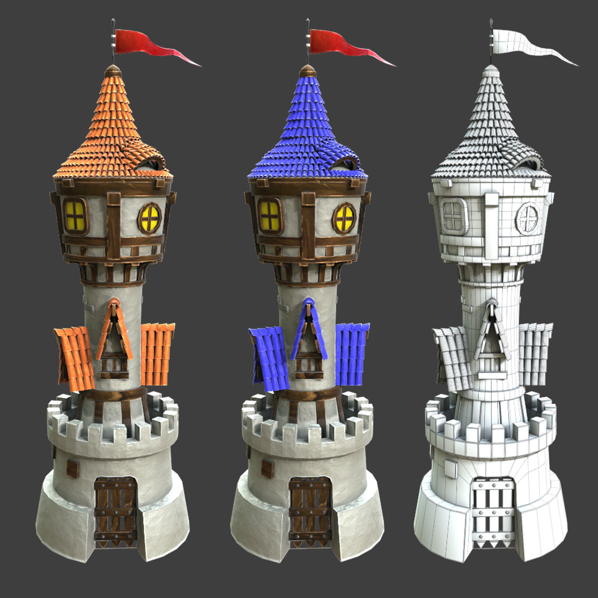3D model Stylized tower premium 3d model VR / AR / low-poly | CGTrader