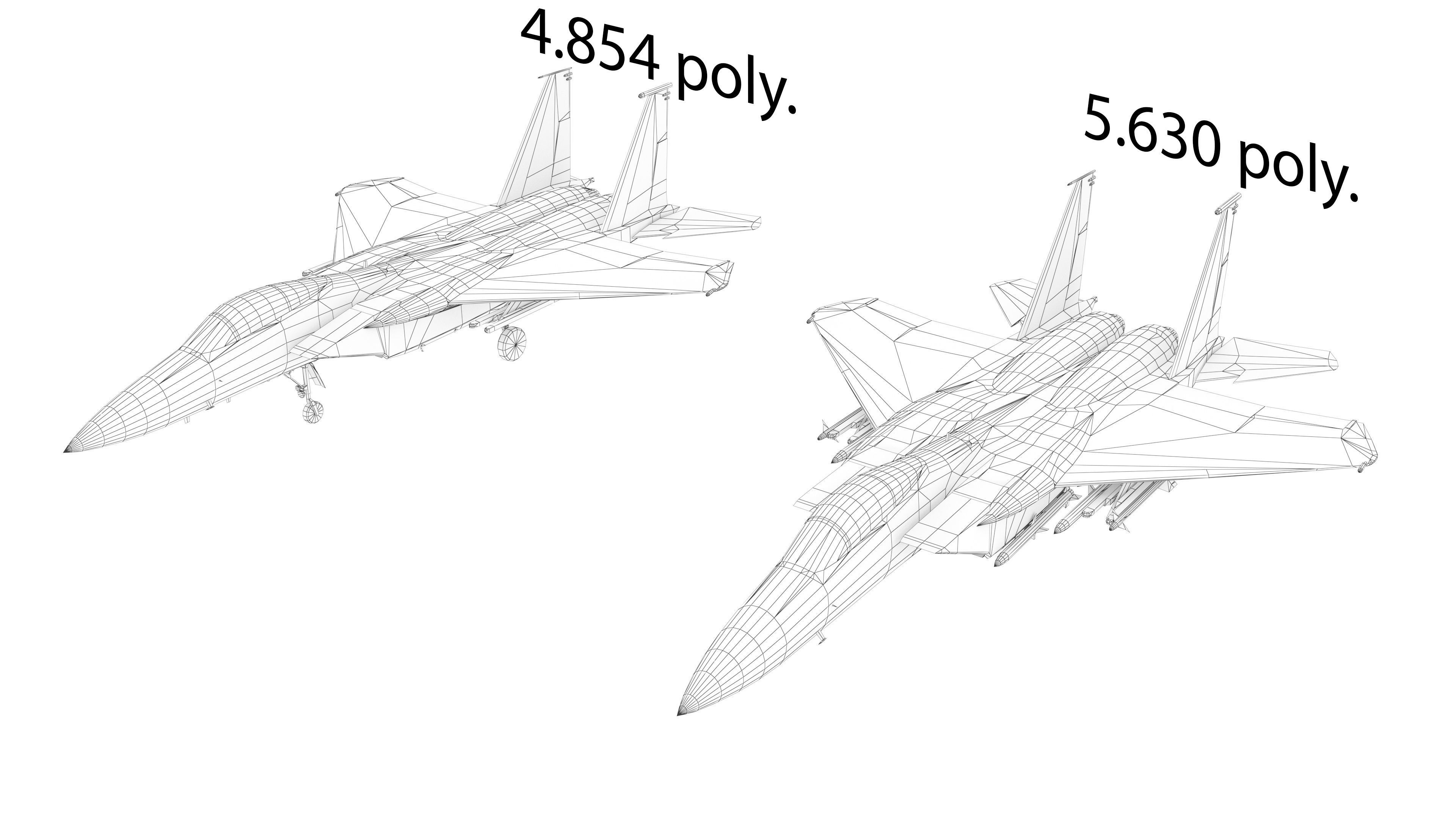 3D model McDonnell Douglas F-15C Eagle VR / AR / low-poly | CGTrader