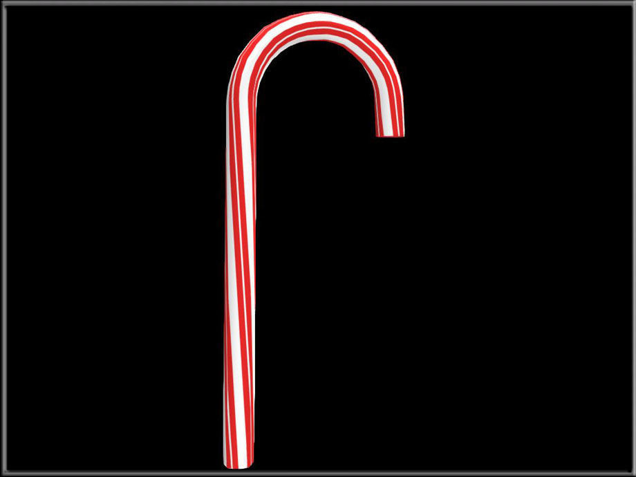 3D model Candy Cane - 2 Types of Textures VR / AR / low-poly | CGTrader
