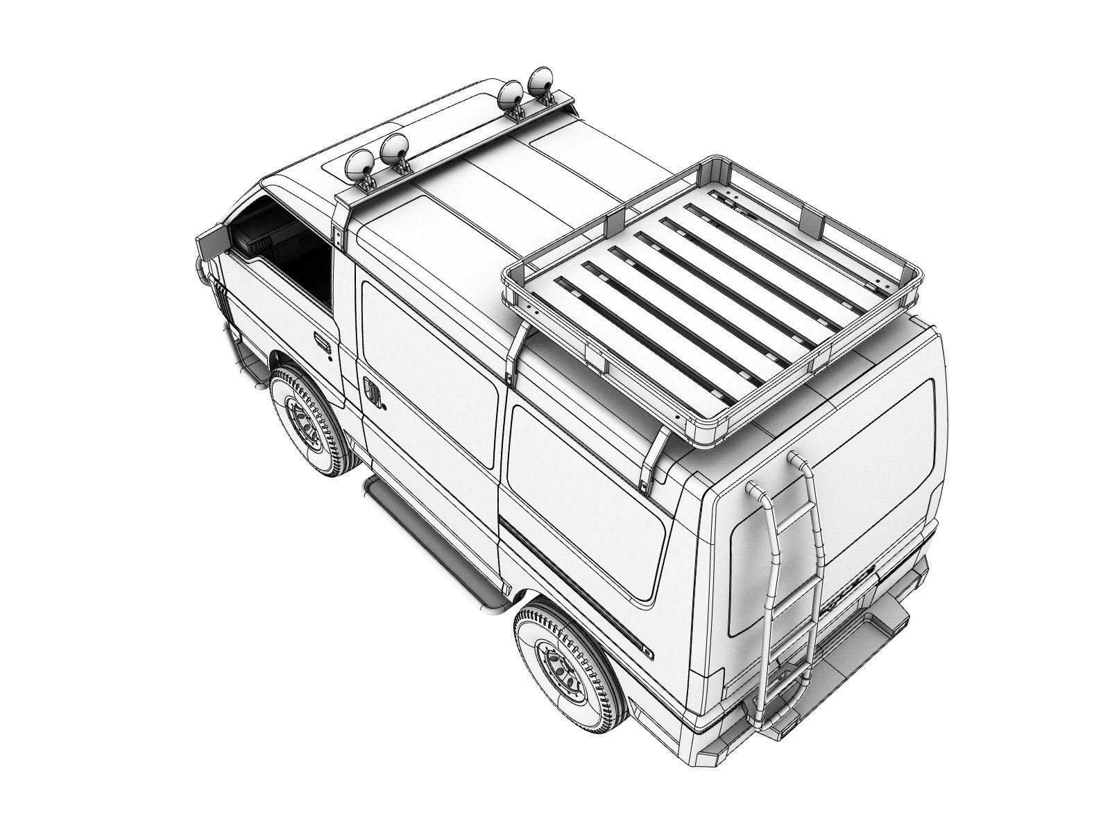 Mitsubishi Delica Star Wagon L300 fully 3d print for TRX4 3D model 3D ...