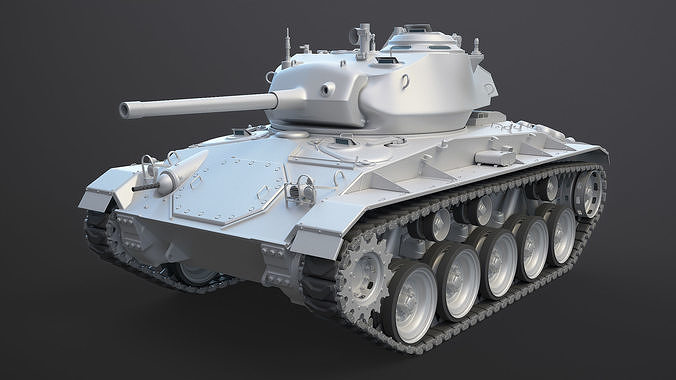 M24 Chaffee Light Tank High-Poly 3D model | CGTrader