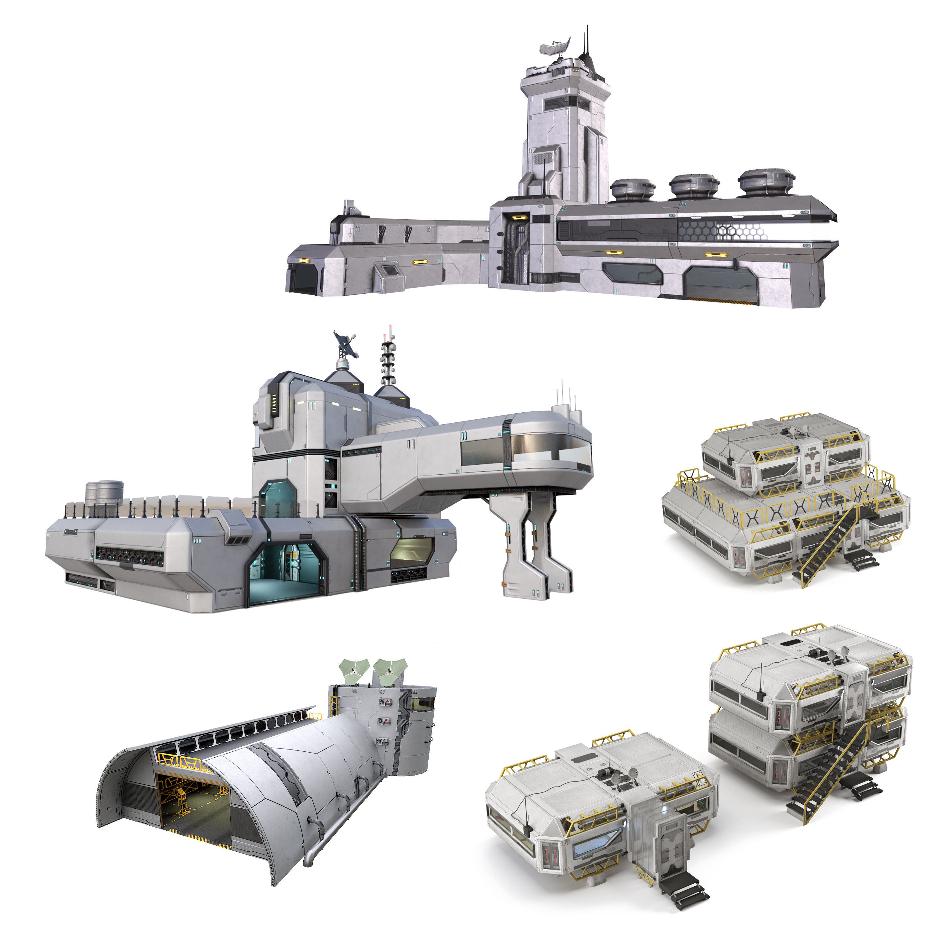 Space buildings 3D Model Collection | CGTrader