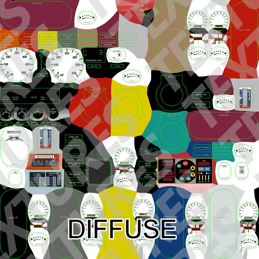 3D model Fire Truck FDNY Engine with Interior VR / AR / low-poly | CGTrader