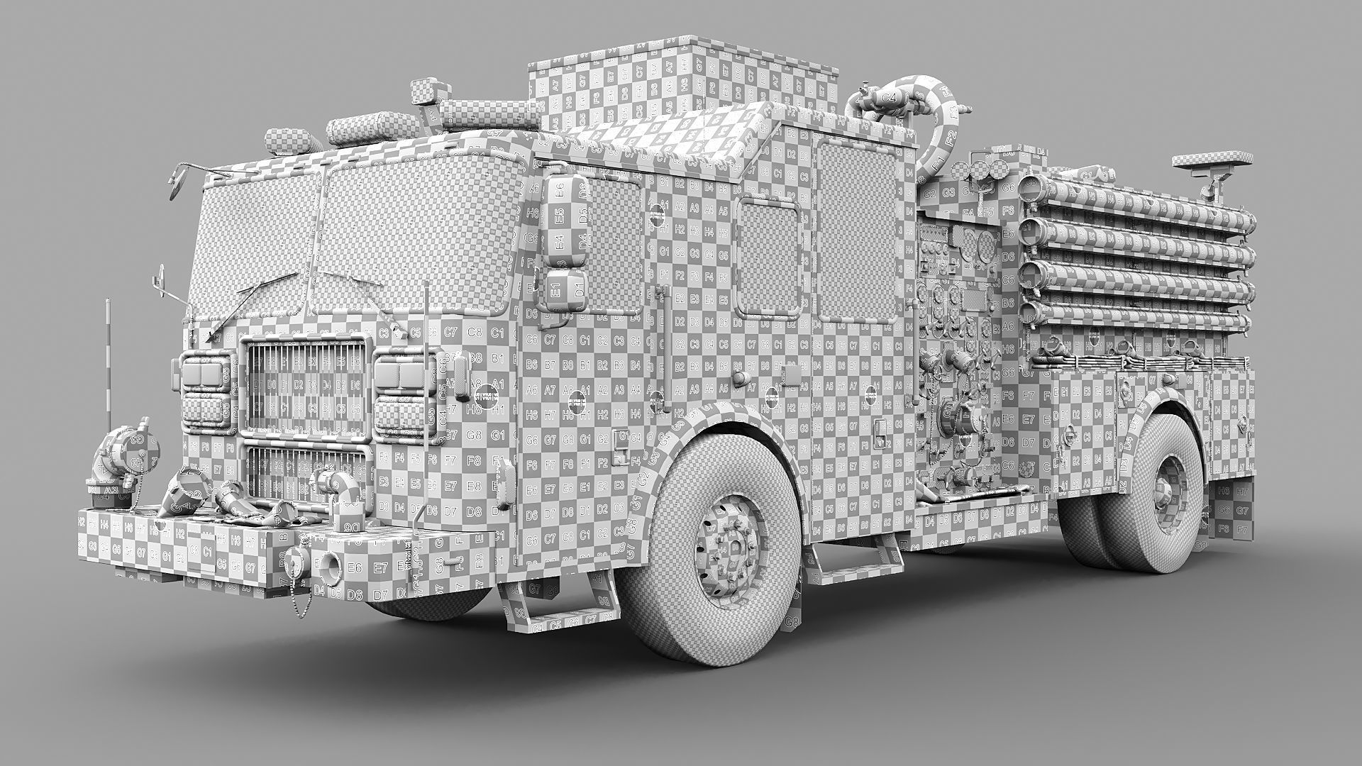 3D model Fire Truck FDNY Engine with Interior VR / AR / low-poly | CGTrader