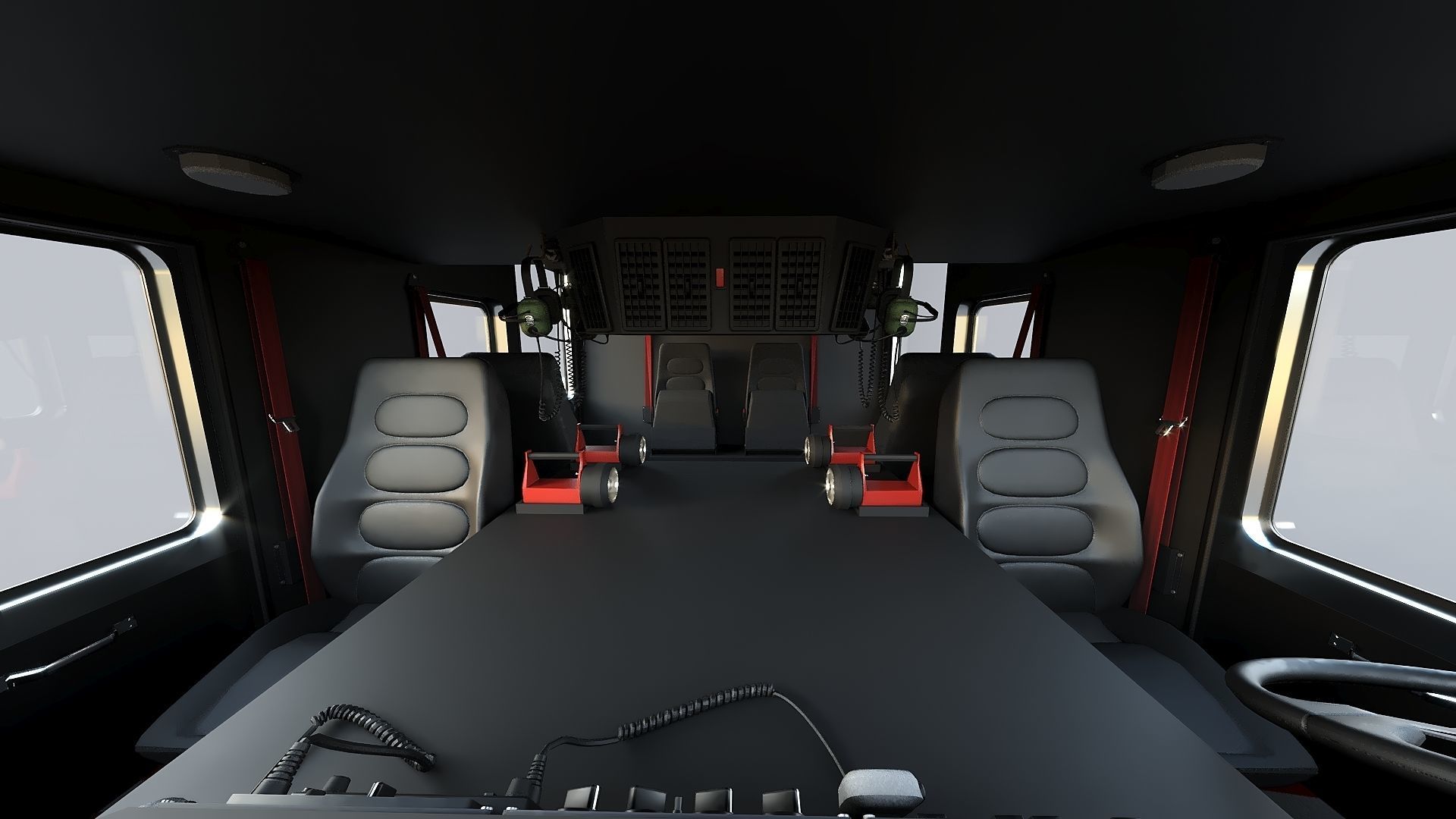 3D model Fire Truck FDNY Engine with Interior VR / AR / low-poly | CGTrader