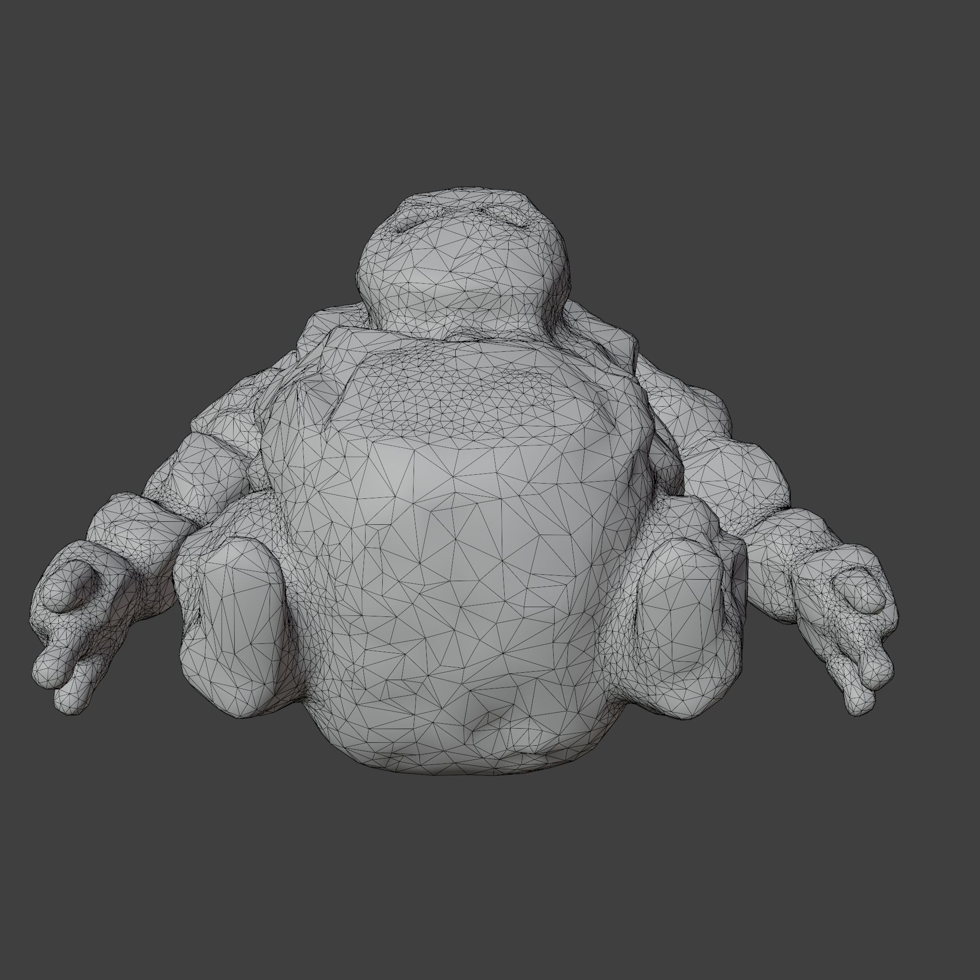 3D model Stone Golem with Triangle Mesh Topology VR / AR / low-poly ...