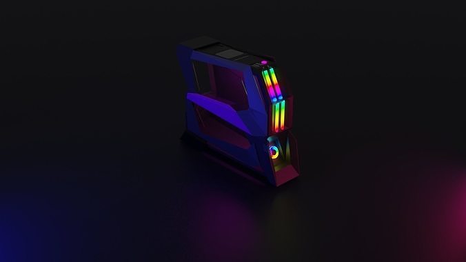 3d model computer case lights free 3D model | CGTrader