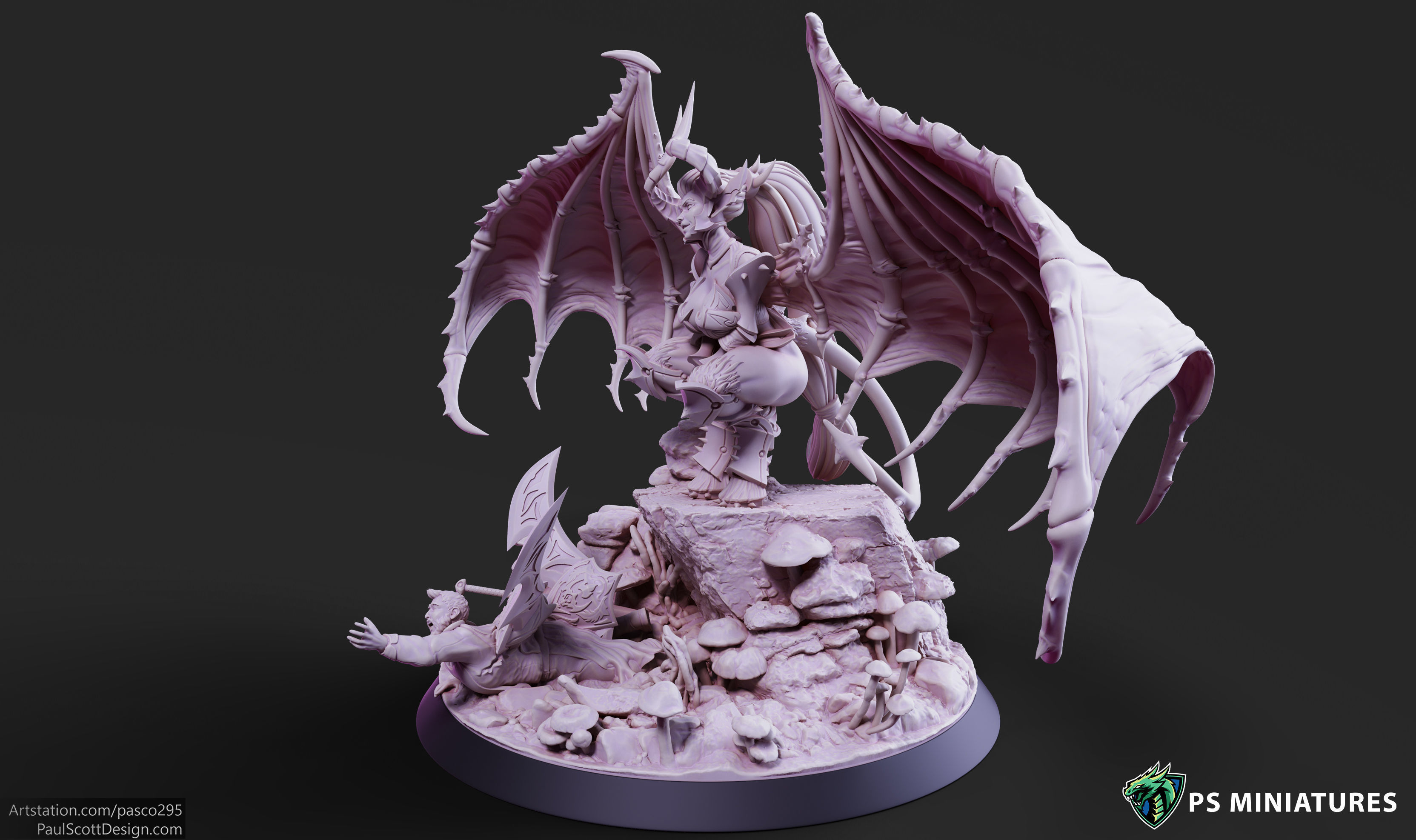 Drow Greater Demonic Valkyrie - Includes Pinup Variant 3D model 3D ...