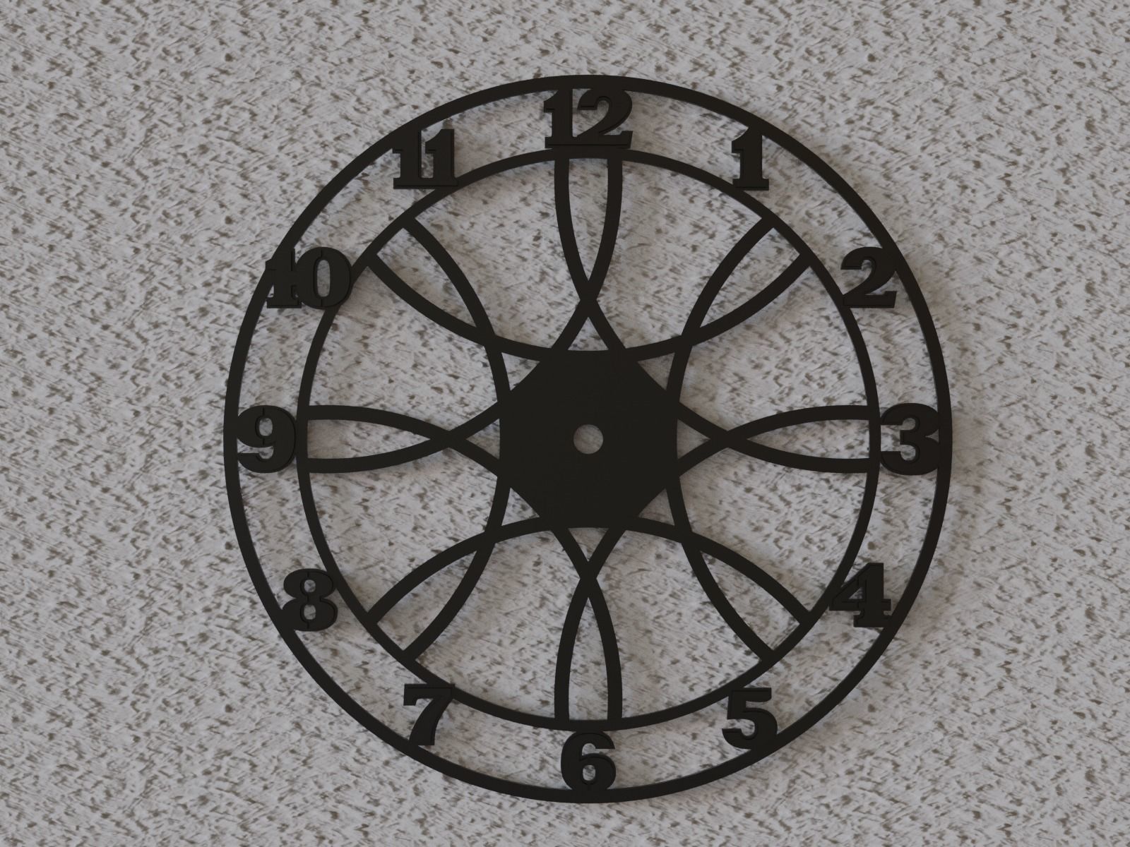 shape 2 wall clock 3D model 3D printable | CGTrader