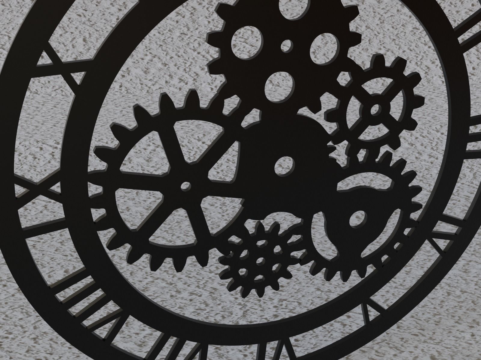 gear 3 wall clock 3D model 3D printable | CGTrader