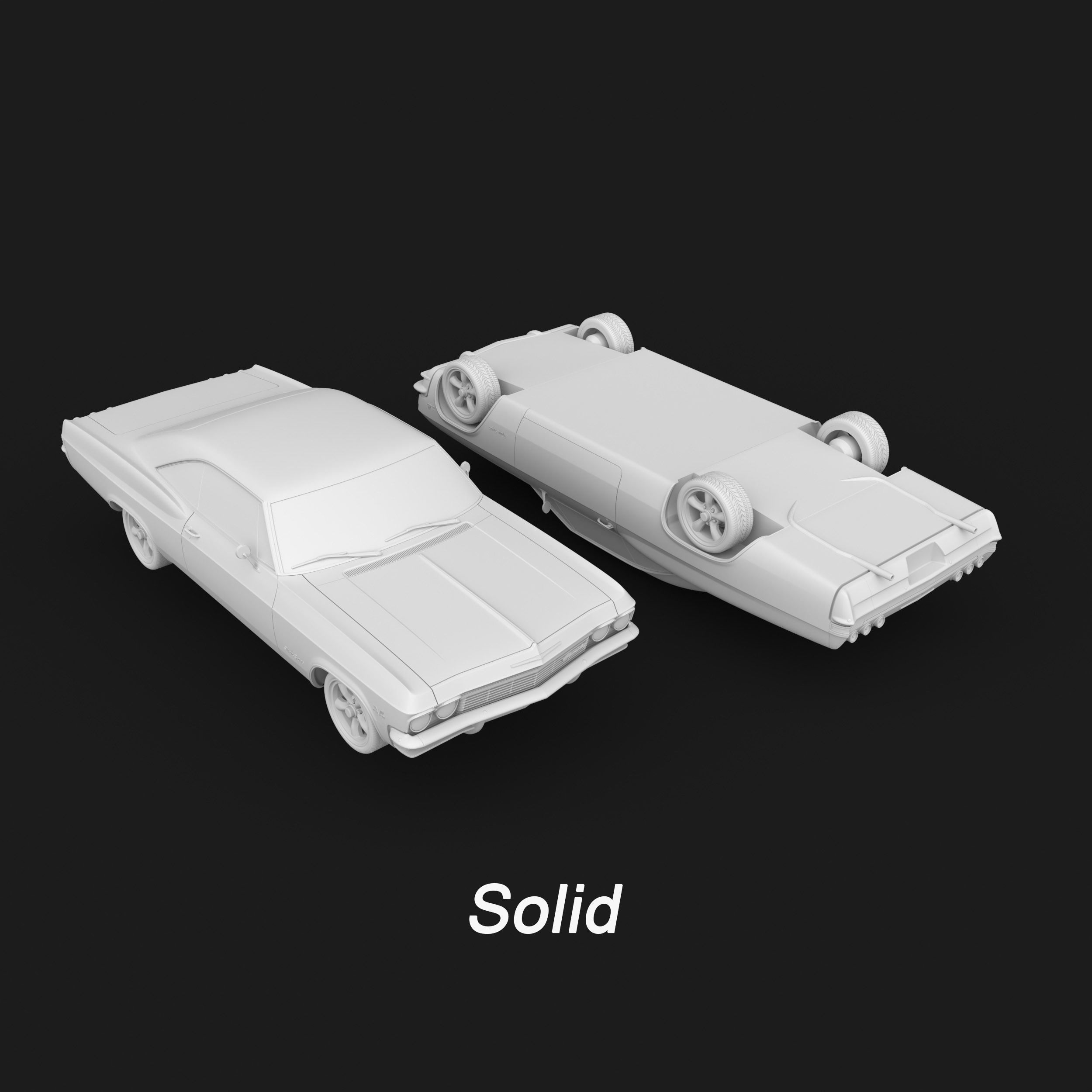 Chevrolet Impala 1965 Ready to Print STL Files 3D model 3D printable ...