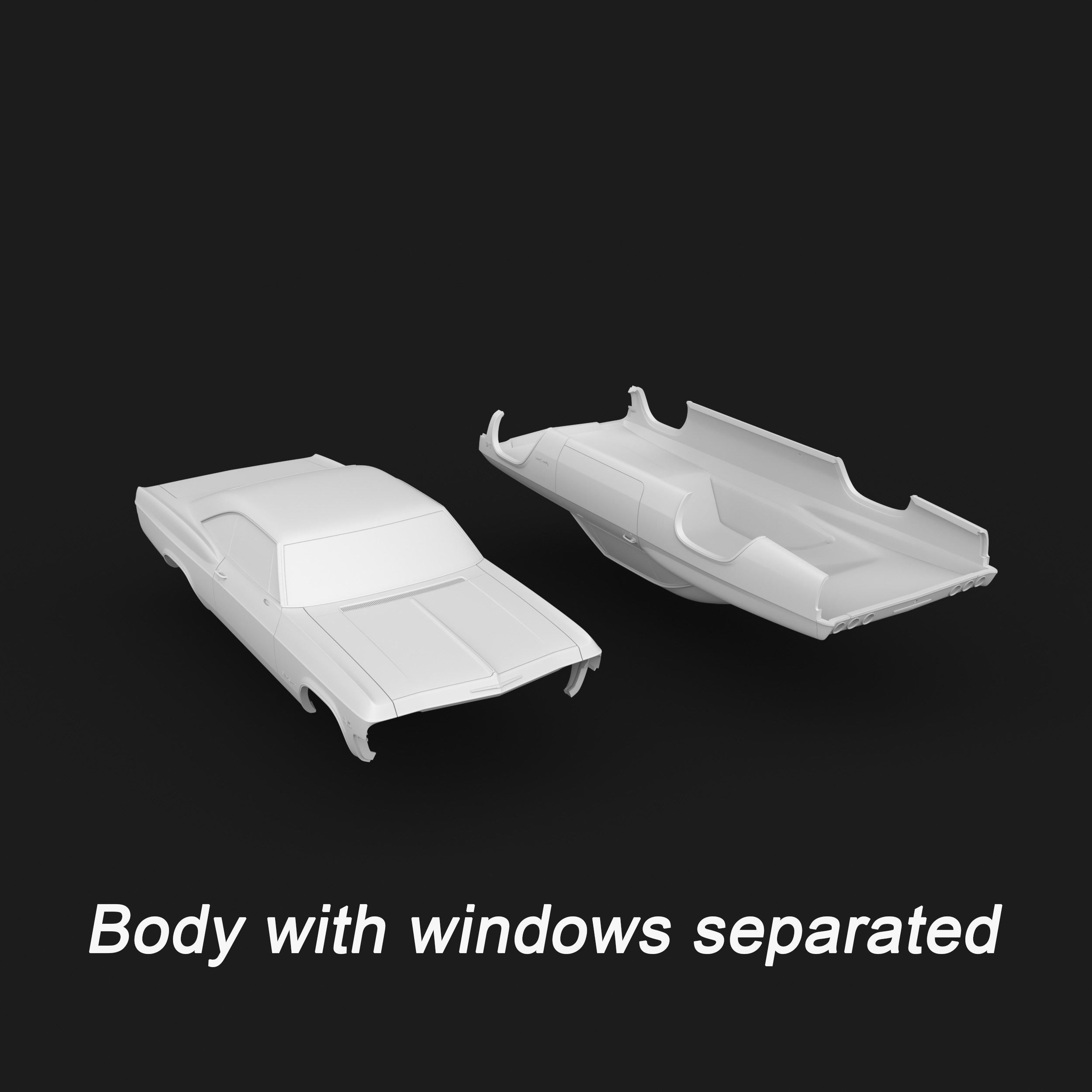 Chevrolet Impala 1965 Ready to Print STL Files 3D model 3D printable ...