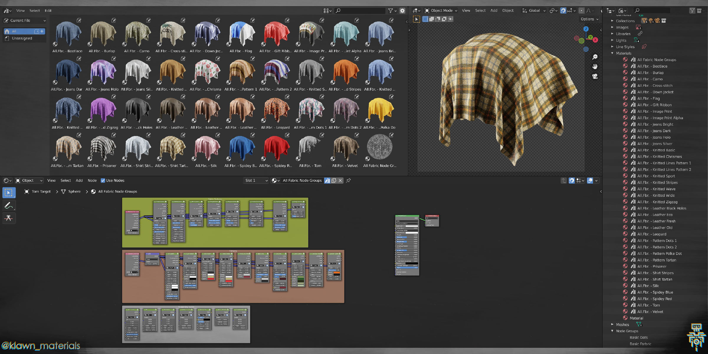 All Types Of Procedural Fabric for Blender Texture | CGTrader
