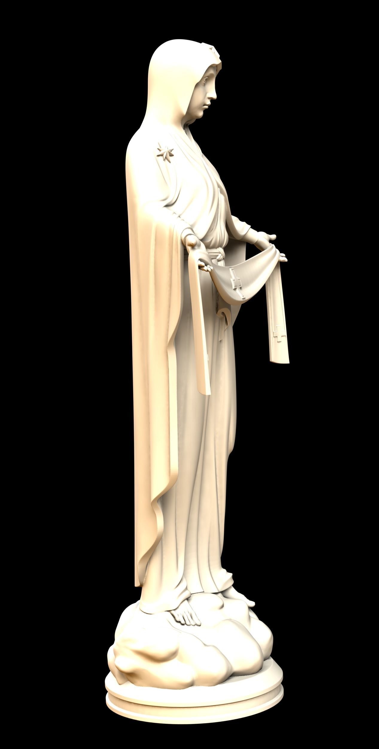 statue of Our Lady of the Intercession 3D model 3D printable | CGTrader