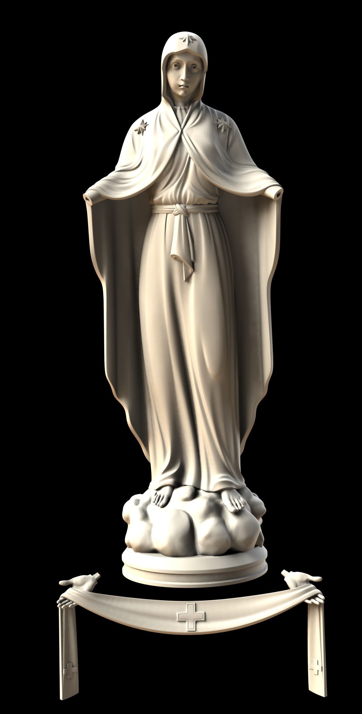 statue of Our Lady of the Intercession 3D model 3D printable | CGTrader