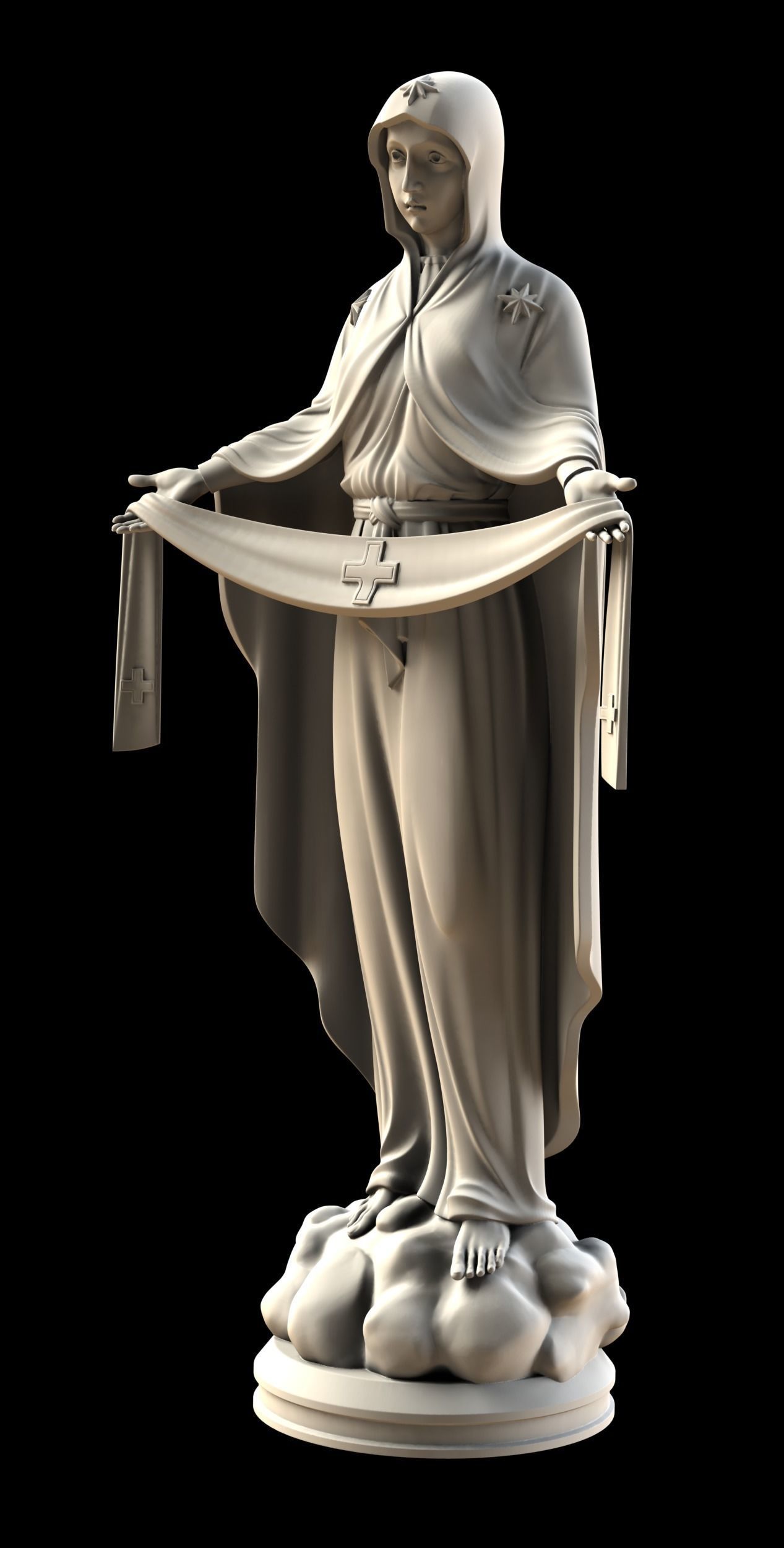 statue of Our Lady of the Intercession 3D model 3D printable | CGTrader