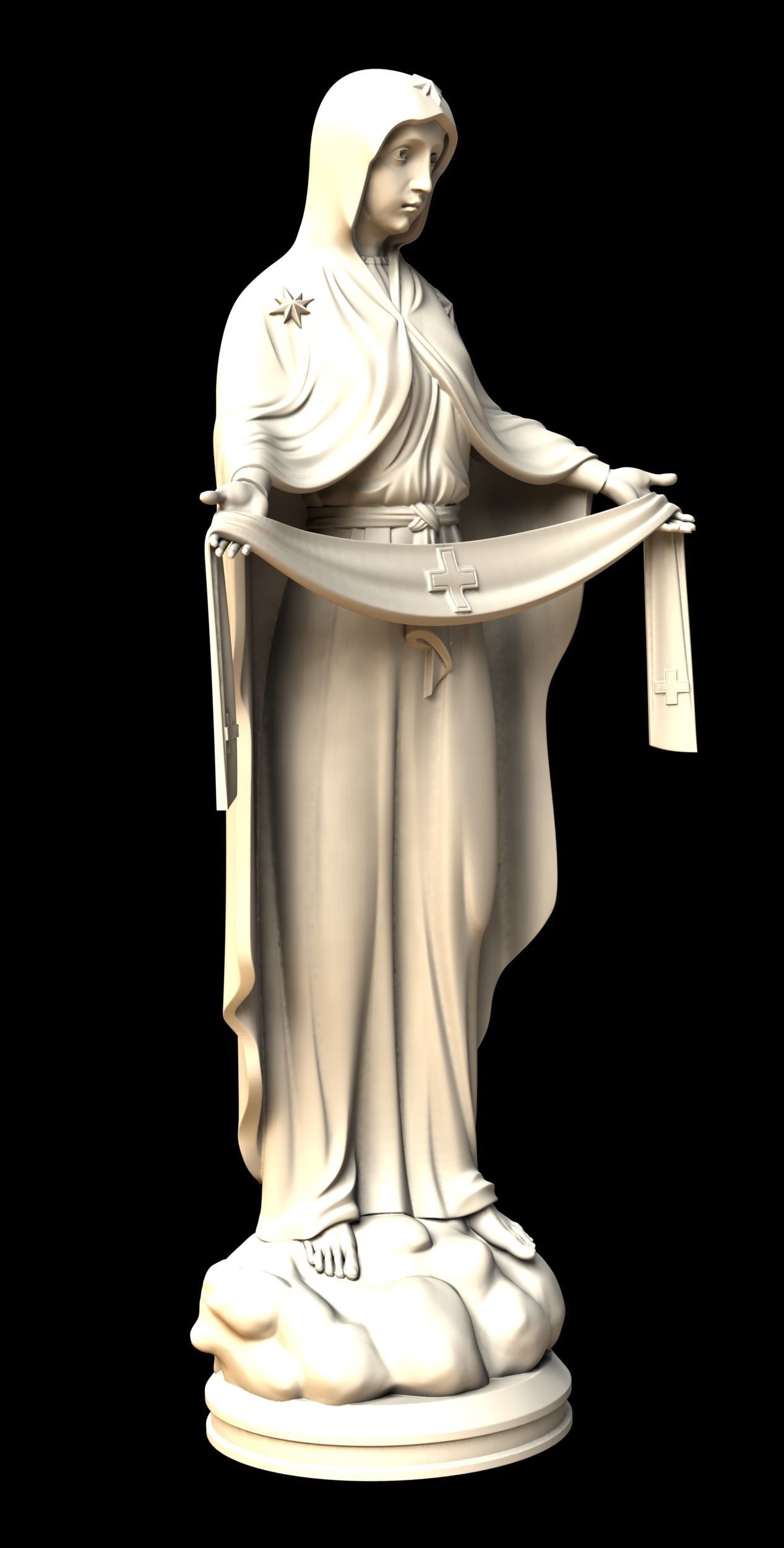 statue of Our Lady of the Intercession 3D model 3D printable | CGTrader