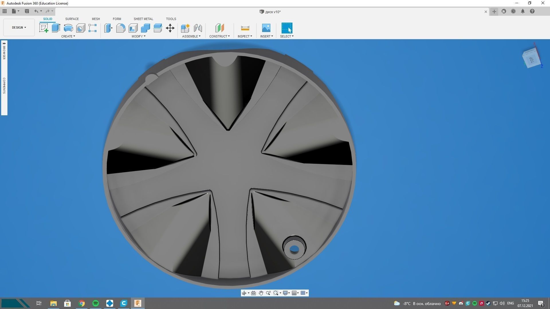 Hubcap omega 3D model 3D printable | CGTrader