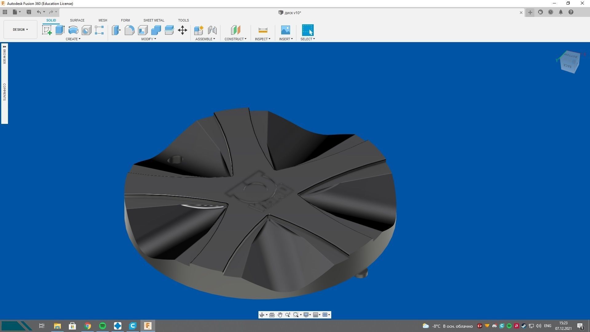 Hubcap omega 3D model 3D printable | CGTrader